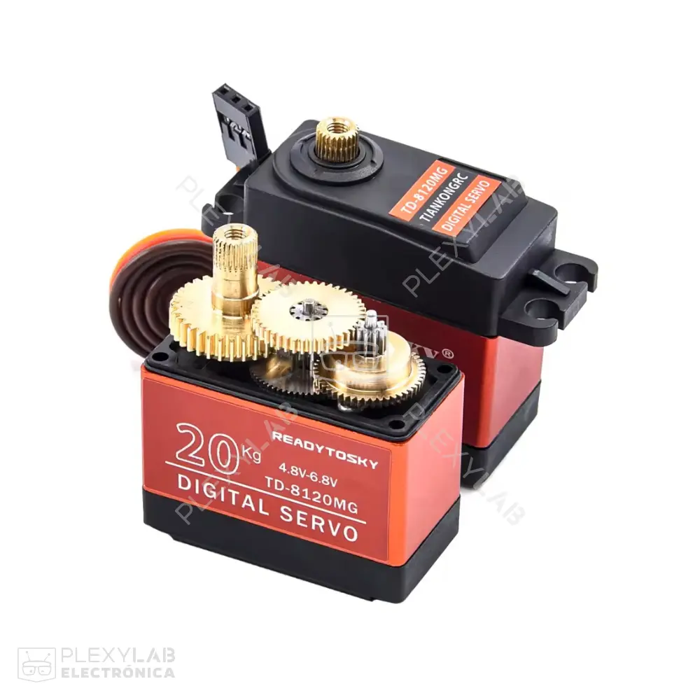 TD-8120MG Servomotor de 20 Kg/cm alto torque, engranajes metálicos ...